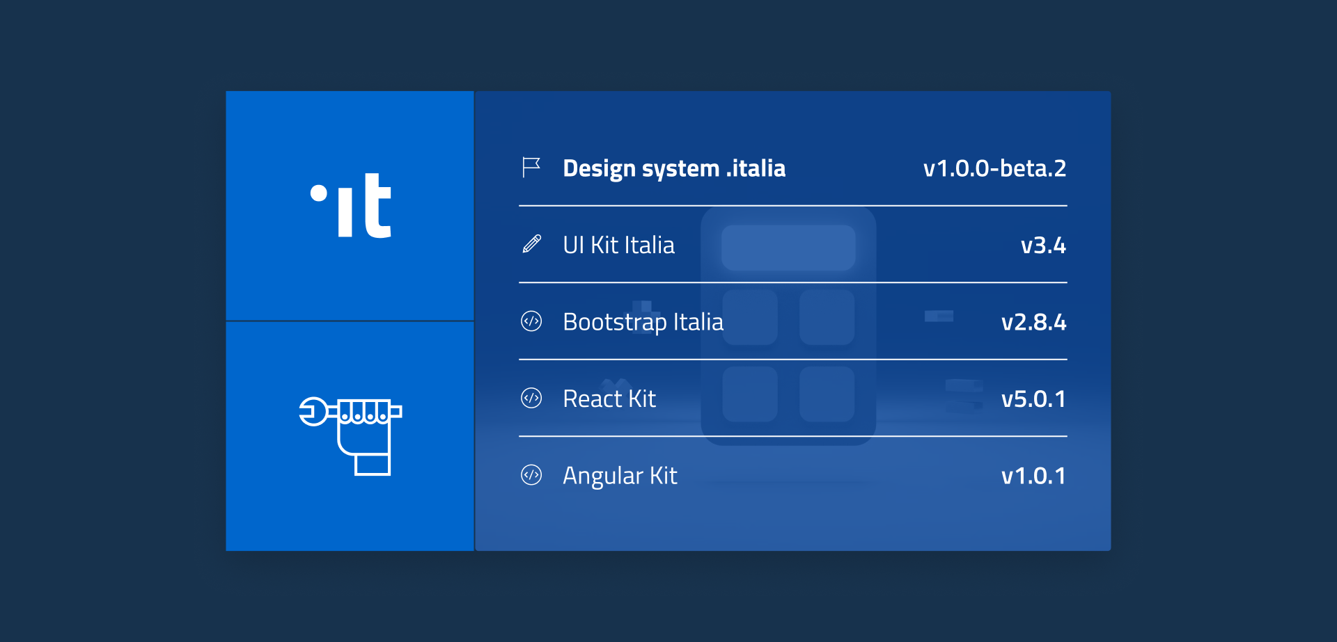 Design system .italia si aggiorna con le nuove versioni dei kit React e Angular